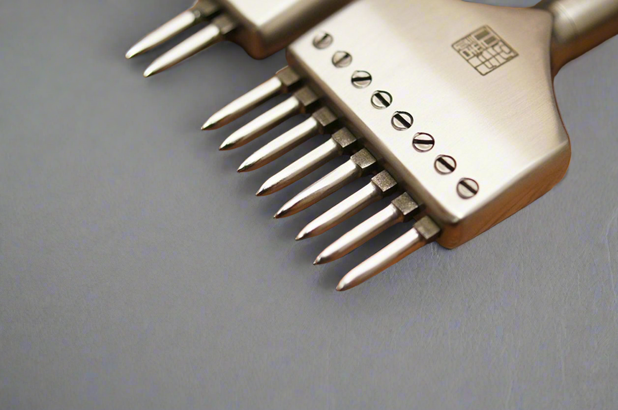 4Z DIY Leather Craft Set Of 2+9 Diamond Prongs Punching Tools, Prickin ...